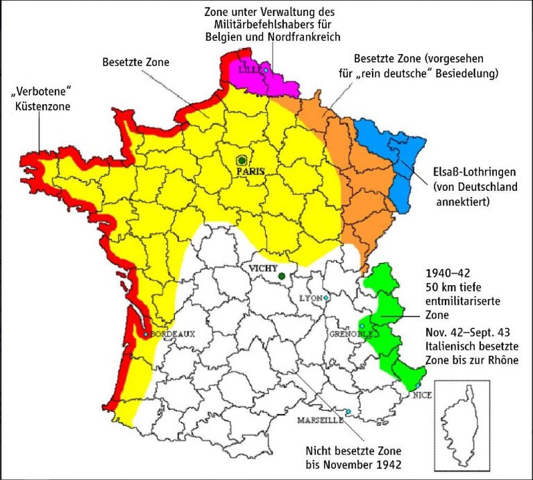 France: Maps of Occupied Zones | Air Forces Escape & Evasion Society